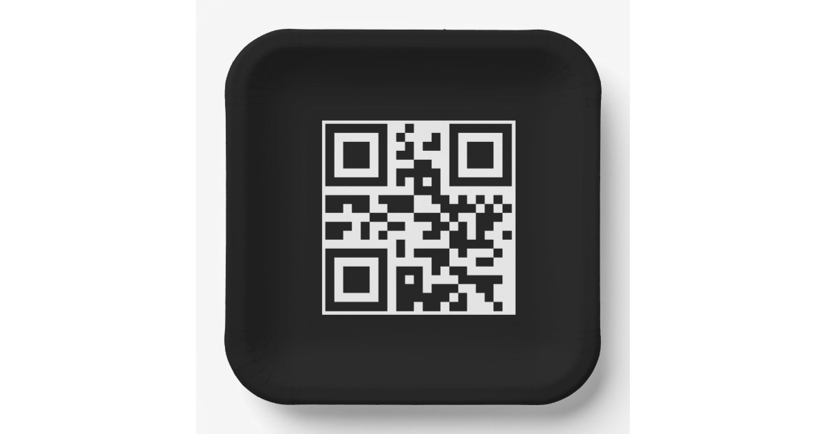 Have A Nice Day QR Code Paper Plates | Zazzle
