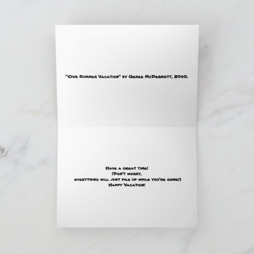 Have a Nice Vacation! greeting card | Zazzle