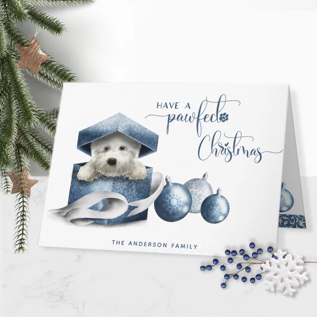 Have a Pawfect Christmas, Cute Dog Christmas Card | Zazzle