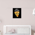 Have A Slice Day Funny Pizza Pun Dark BG Poster | Zazzle