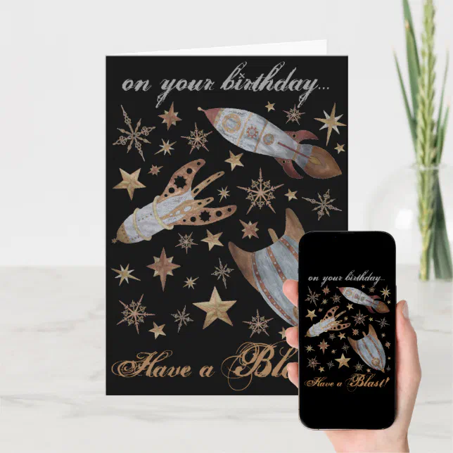 Have a Steampunk Birthday Blast Card | Zazzle