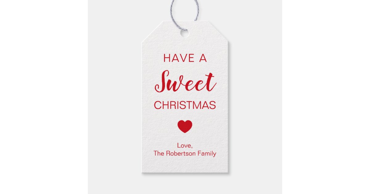 Have a Sweet Christmas Tags for Candy & Treats | Zazzle