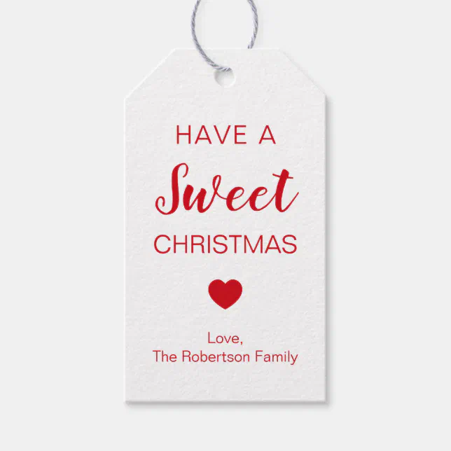 Have a Sweet Christmas Tags for Candy & Treats | Zazzle