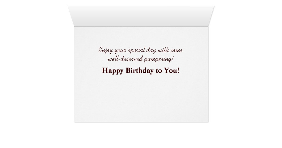 Have a Very Spa Birthday (card) Card | Zazzle