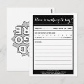 have something to say comment card | Zazzle