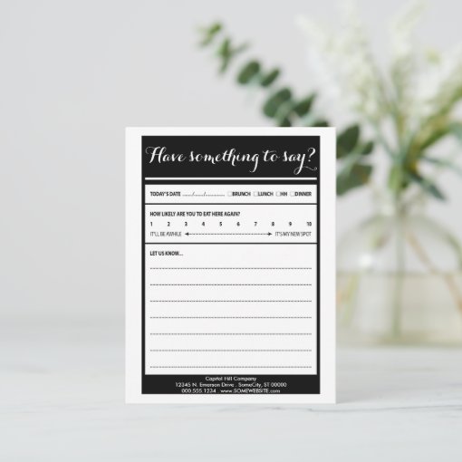 have something to say comment card | Zazzle