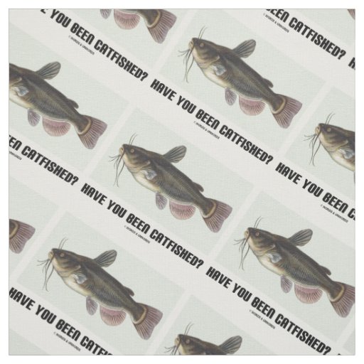 Have You Been Catfished? Catfish Illustration Fabric | Zazzle