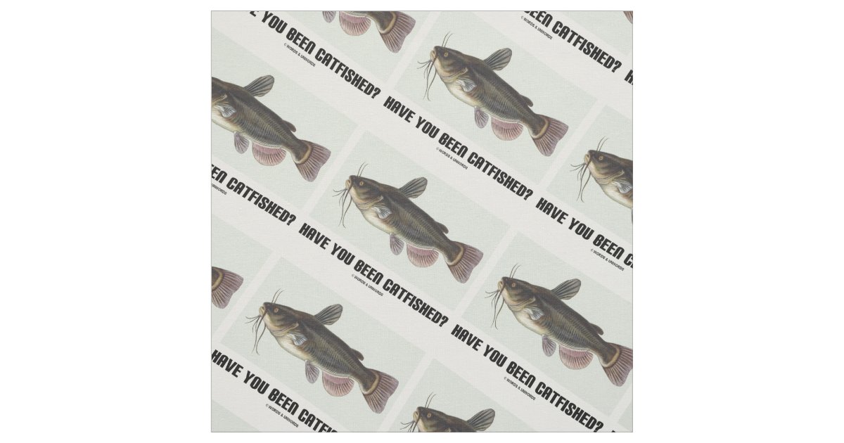 Have You Been Catfished? Catfish Illustration Fabric | Zazzle