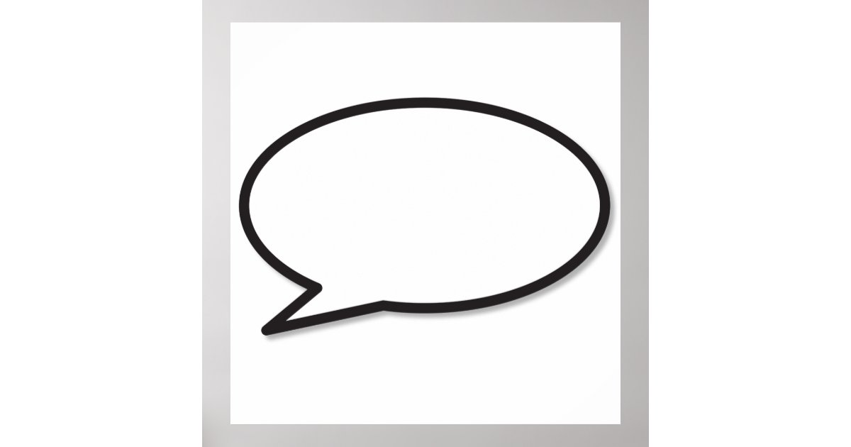 HAVE YOUR SAY Comic Book Speech Bubble Poster | Zazzle