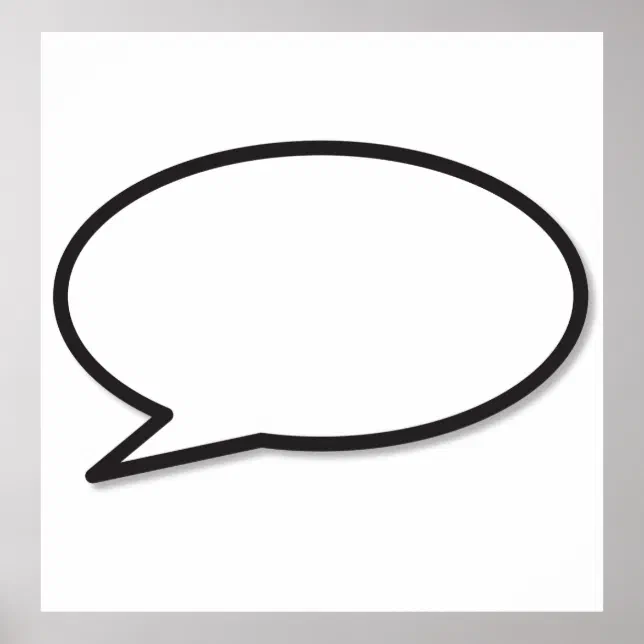 HAVE YOUR SAY Comic Book Speech Bubble Poster | Zazzle