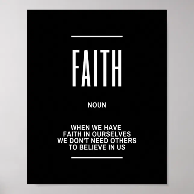 Having FAITH Inspirational Quote Poster | Zazzle