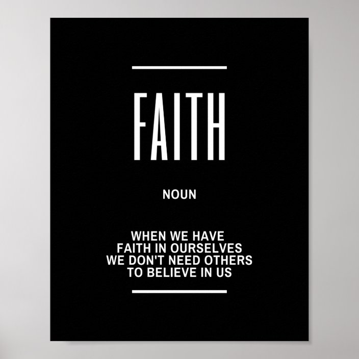 Having FAITH Inspirational Quote Poster | Zazzle.com