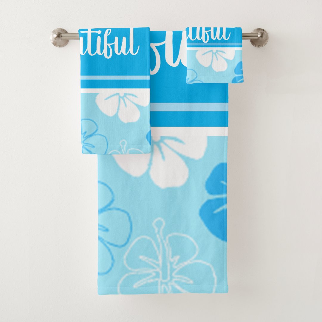 Hawaii Aloha Collection Bath Towel Set | Zazzle