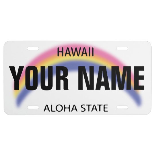 Hawaii, aloha state license plate customizable | Zazzle.com