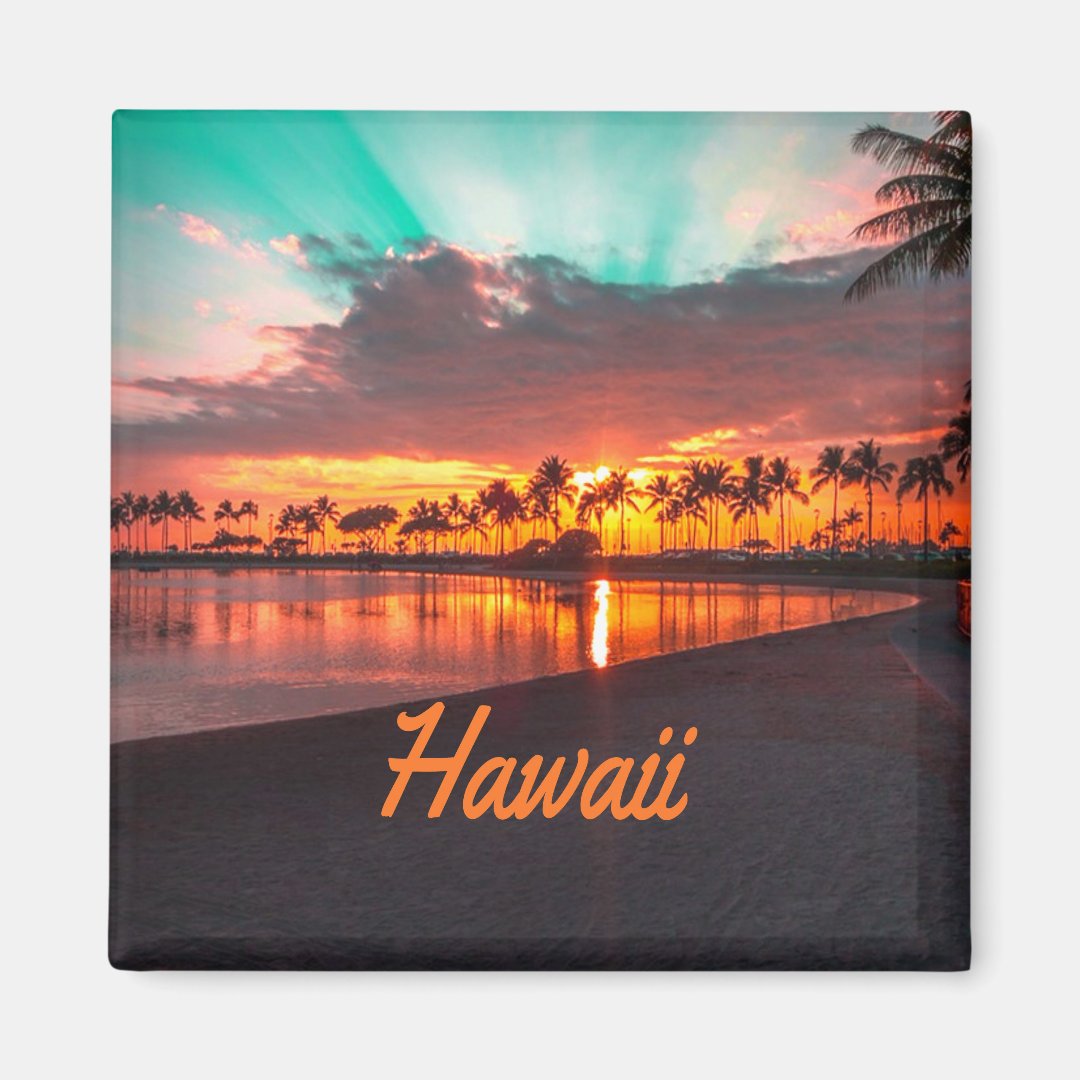 Hawaii Beach Hawaiian Islands Magnet | Zazzle