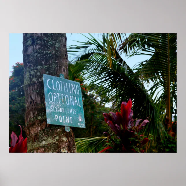 Hawaii "Clothing Optional" Sign | Zazzle