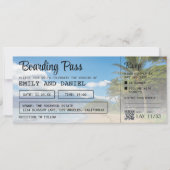 Hawaii Destination Boarding Pass Wedding Invitation | Zazzle