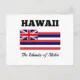 Hawaii, Flag and Motto Postcard | Zazzle