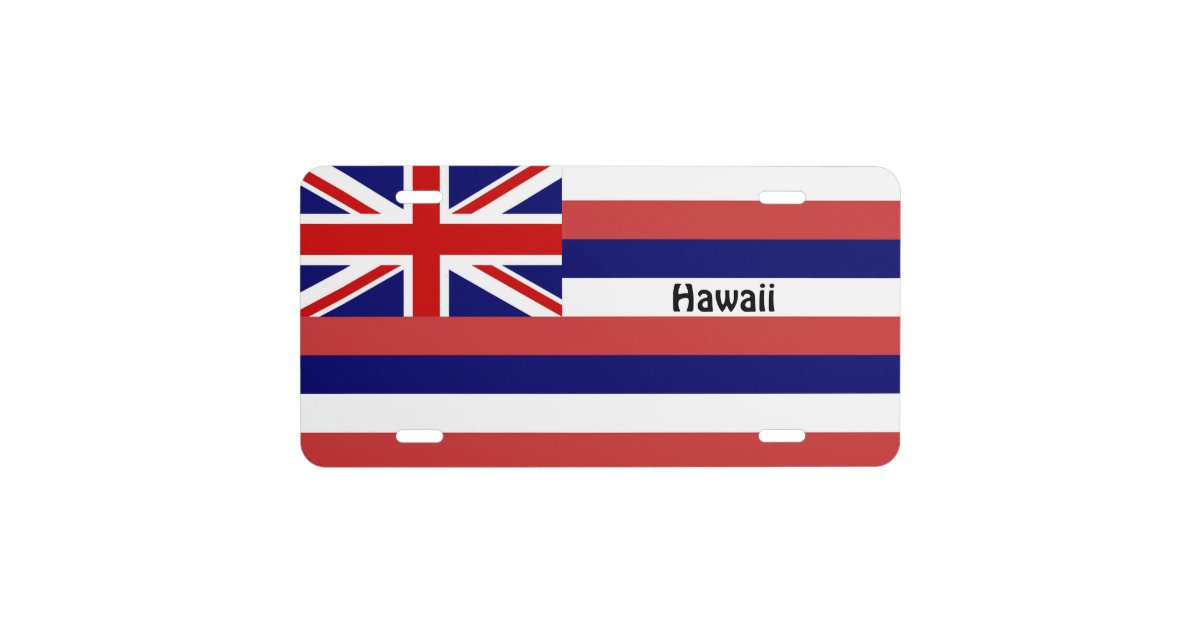 Hawaii Flag License Plate | Zazzle