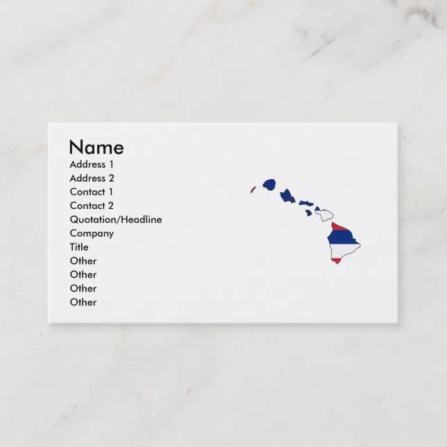 Hawaii Flag Map Business Card | Zazzle