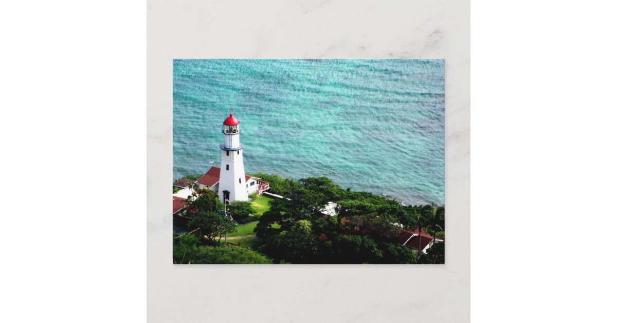 Hawaii Lighthouse by the ocean Postcard | Zazzle.com