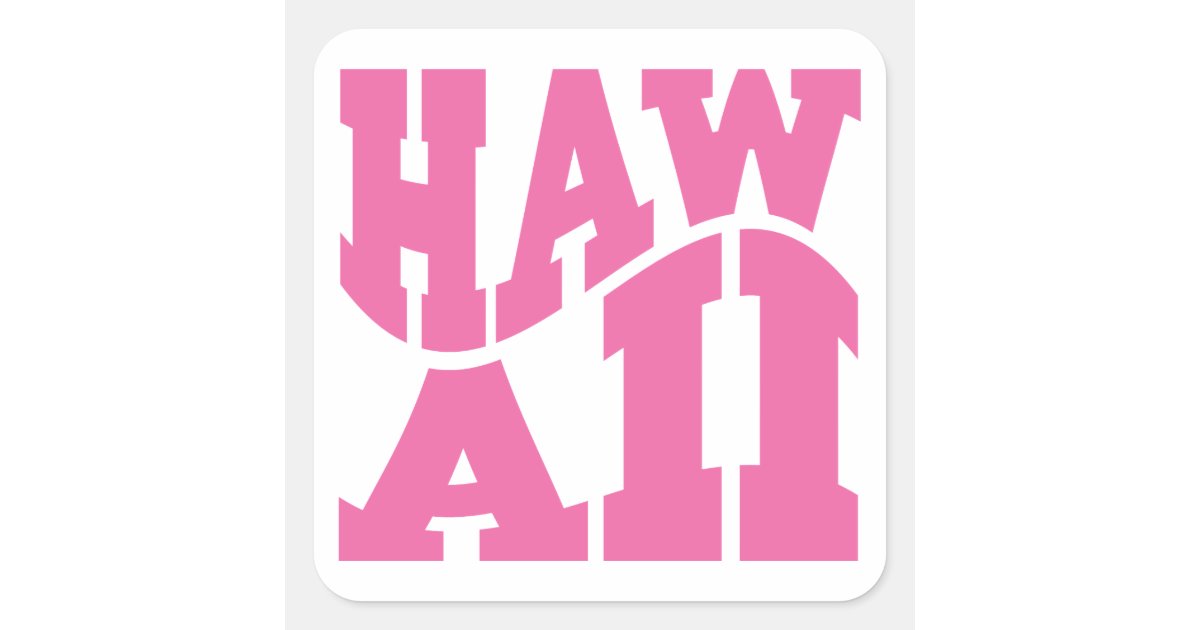 Hawaii Square Sticker | Zazzle