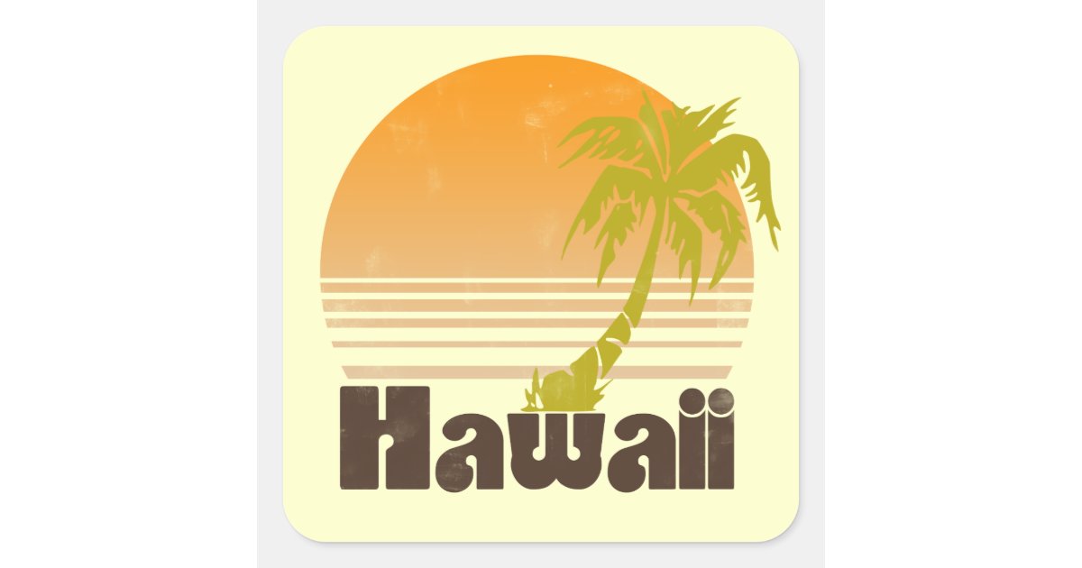 Hawaii Square Sticker | Zazzle