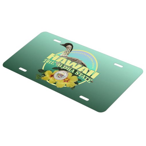 Hawaii State Bird & Flower License Plate | Zazzle
