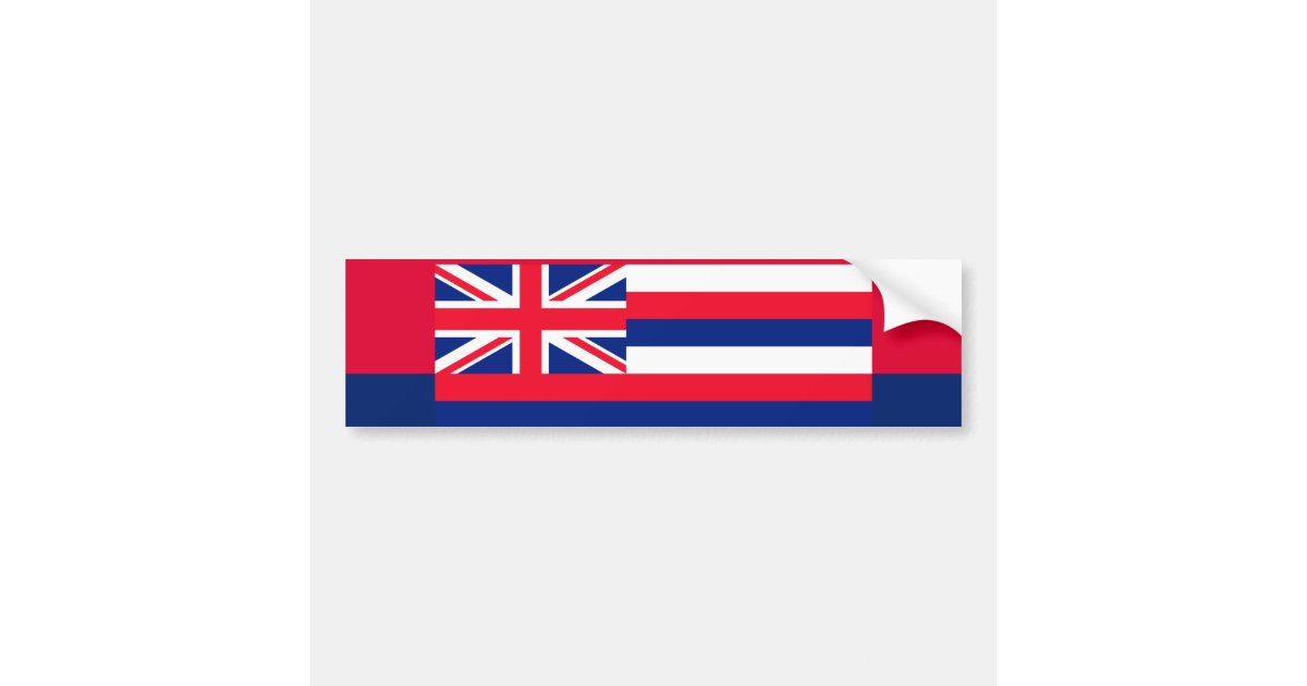 Hawaii State Flag Design Decor Bumper Sticker | Zazzle