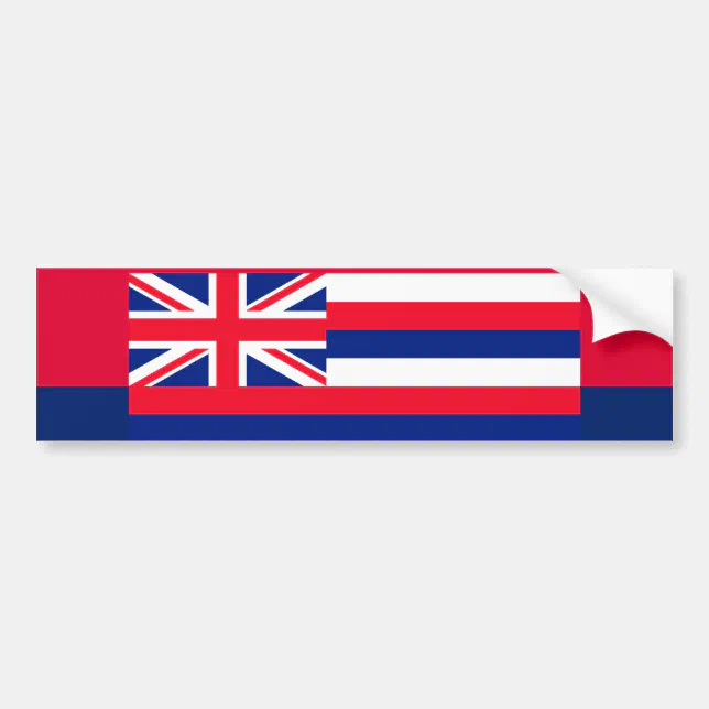 Hawaii State Flag Design Decor Bumper Sticker | Zazzle