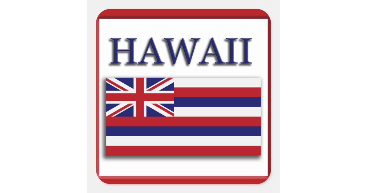 Hawaii State Flag Design Sticker | Zazzle