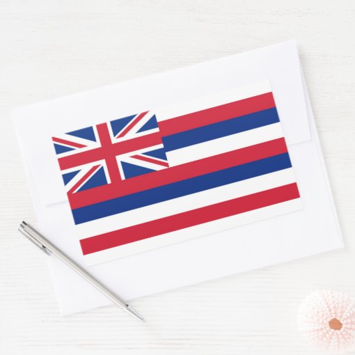 Hawaii State flag Rectangular Sticker | Zazzle