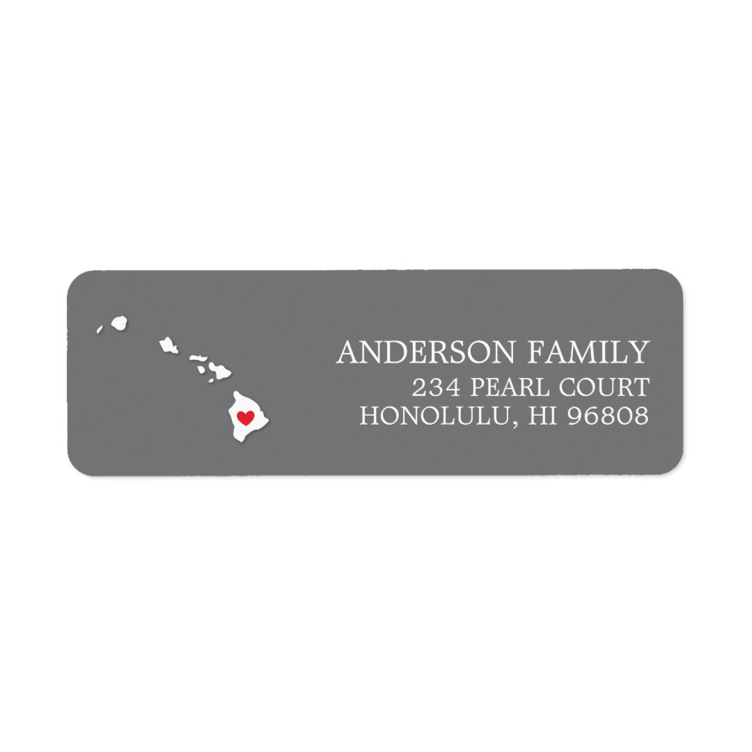 HAWAII State | Moving Return Address Label | Zazzle