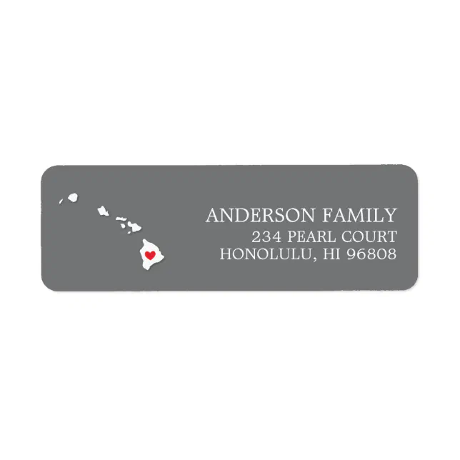 HAWAII State | Moving Return Address Label | Zazzle