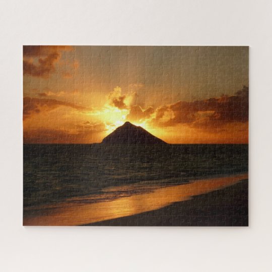 Hawaii sunrise at the beach jigsaw puzzle | Zazzle.com
