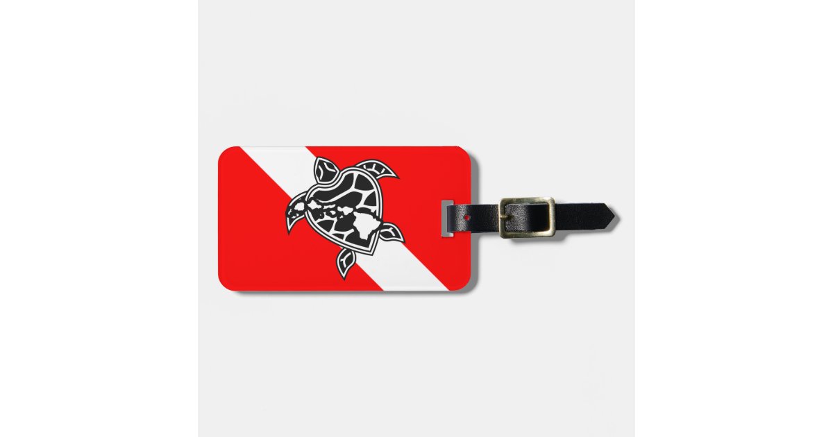 Hawaii Turtle Dive Flag Luggage Tag | Zazzle