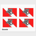 Hawaii Turtle Dive Flag Rectangular Sticker | Zazzle