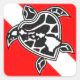 Hawaii Turtle Dive Flag Square Sticker | Zazzle
