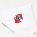 Hawaii Turtle Dive Flag Square Sticker | Zazzle
