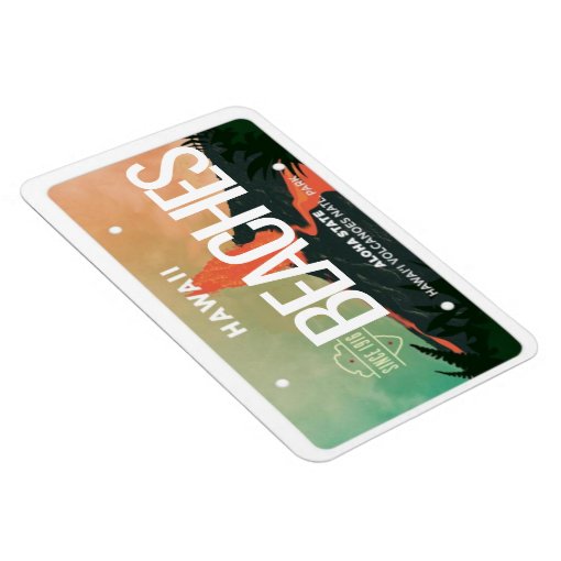 Hawaii Volcano License Plate Flexible Magnet | Zazzle