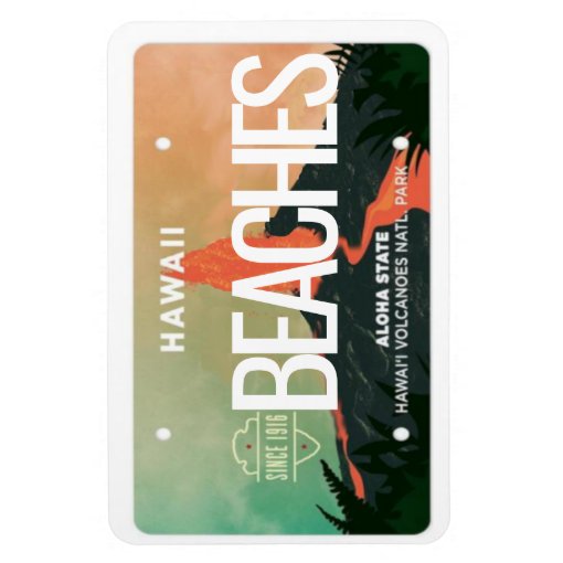 Hawaii Volcano License Plate Flexible Magnet | Zazzle