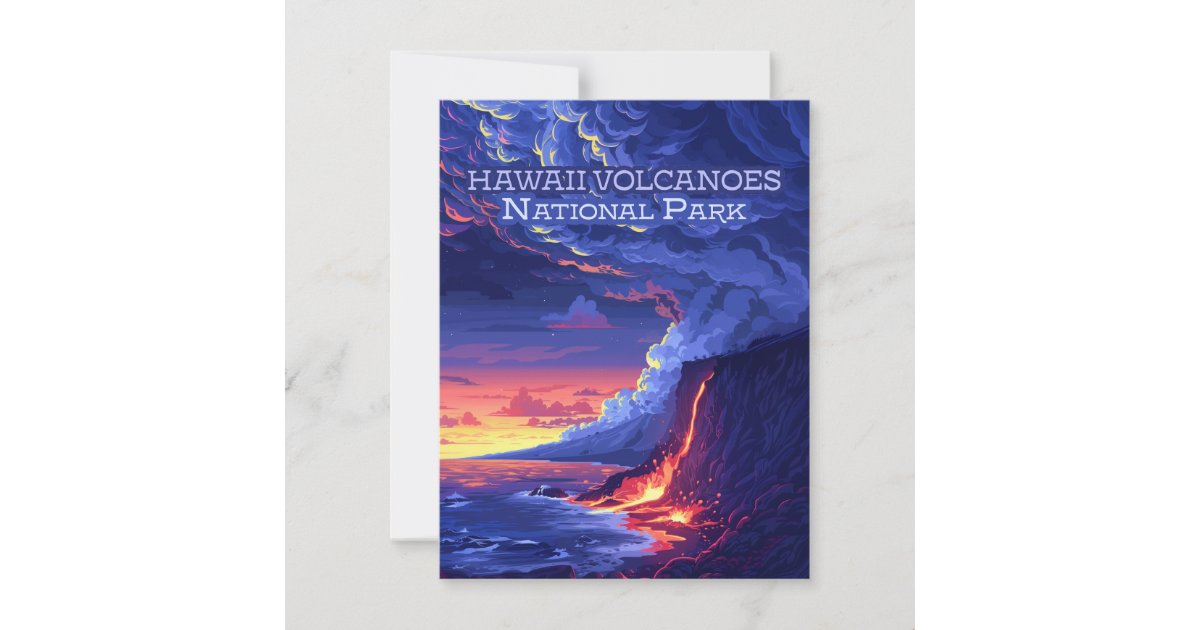Hawaii Volcanoes National Park Big Island Card | Zazzle
