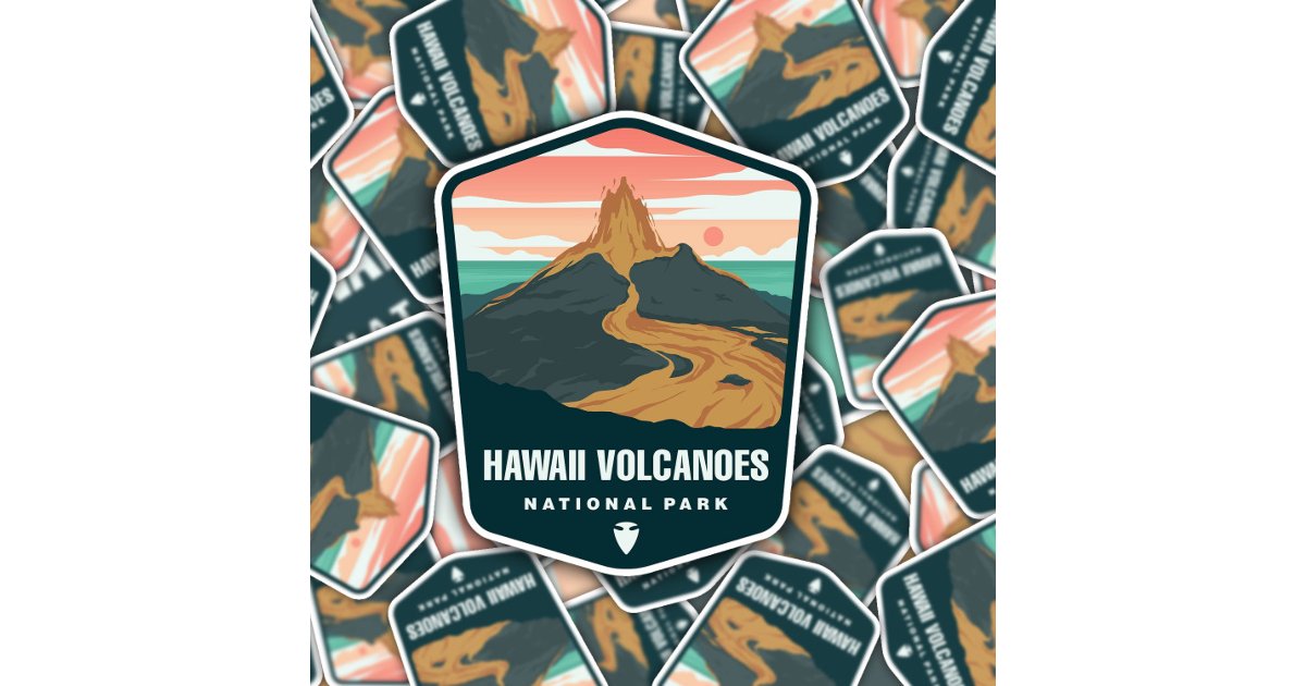 Hawaii Volcanoes National Park | Die-Cut Sticker | Zazzle