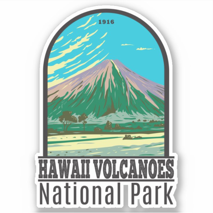 Hawaii Volcanoes National Park Mauna Loa Sticker | Zazzle