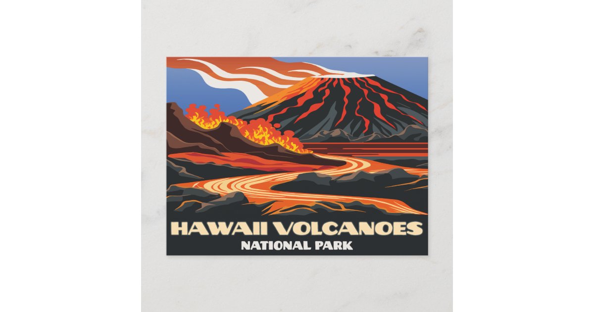Hawaii Volcanoes National Park Mauna Loa Vintage Postcard | Zazzle