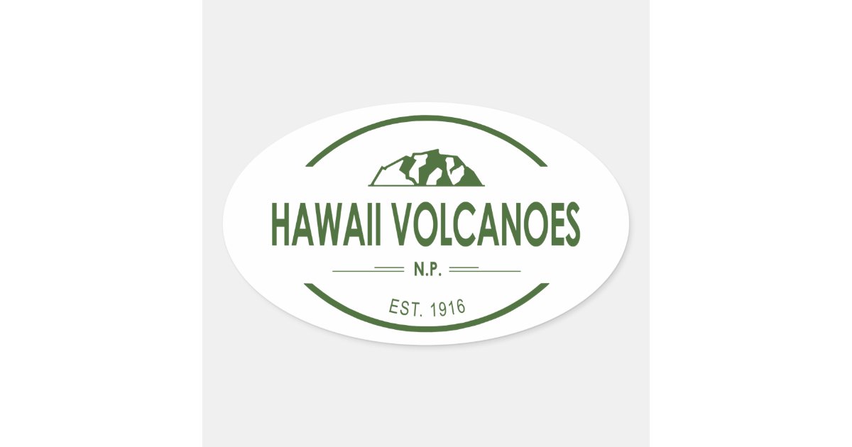 Hawaii Volcanoes National Park Oval Sticker | Zazzle