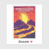 Hawaii Volcanoes National Park Retro Sticker | Zazzle