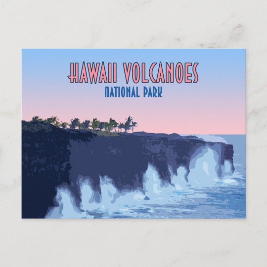 Hawaii Volcanoes National Park Vintage Postcard | Zazzle.com