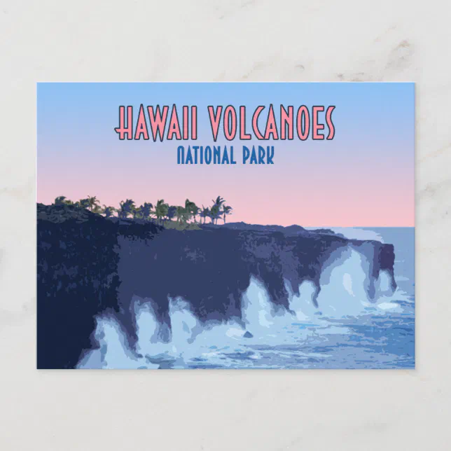 Hawaii Volcanoes National Park Vintage Postcard | Zazzle