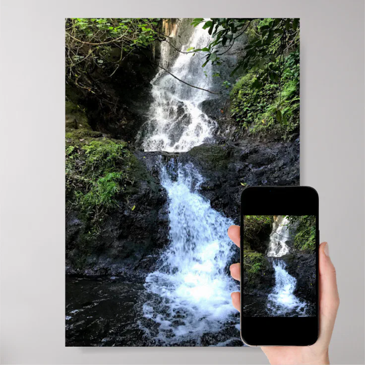Hawaii Waterfall Poster | Zazzle